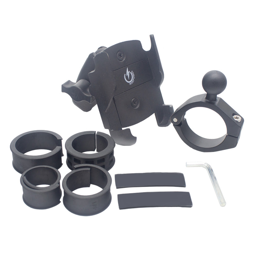 Phone Mount - metal - 1 1/2" to 2" - bar Bracket - | RidePower